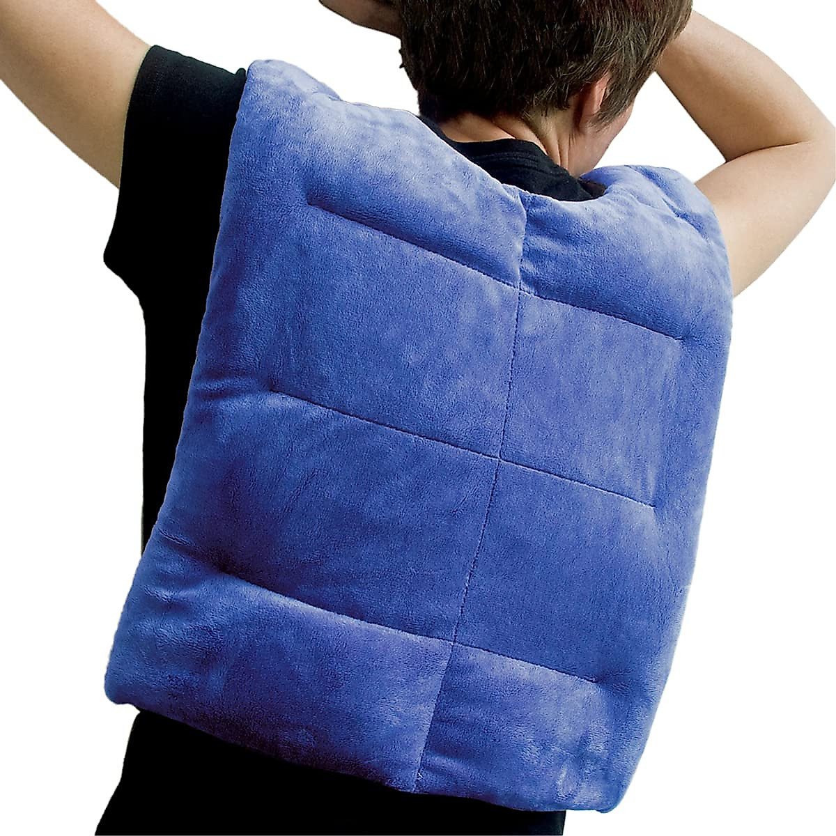 Herbal Concepts Aromatherapy Vest Shaped Microwaveable Wrap Made of Organic Flaxseed, Peppermint, & Lemon Grass for Back | Back Pack Relieves Stress & Pain | Available in Lavender