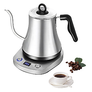 Sparkfire Gooseneck Electric Kettle, Pour Over Kettle for Coffee Tea Brewing, Electric Kettle with 6 Temp Presets, Full Stainless Steel Inner, Automatic Shut Off, Temperature Holding, 1000 Watt, 0.8L