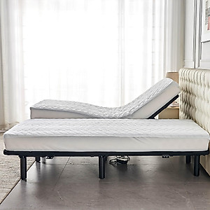 Kingnex Quilted Waterproof Full Split Queen Mattress Protector Adjustable Bed Include 2 30x80 Pad Fitted Sheet Style Deep Pocket Matress Cover Split Queen