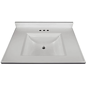 Design House Bath Shaker 2-Door Bathroom Vanity 4 in. Centerset Solid White Camilla Cultured Marble Top