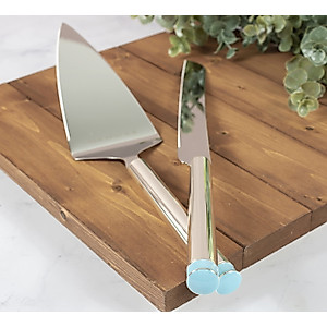 Kate Spade Bridal Take the Cake Personalized Wedding Cake Knife and Server Set, Custom Engraved Wedding Cake Cutting Set, Accessories and Gifts for the Bride and Groom