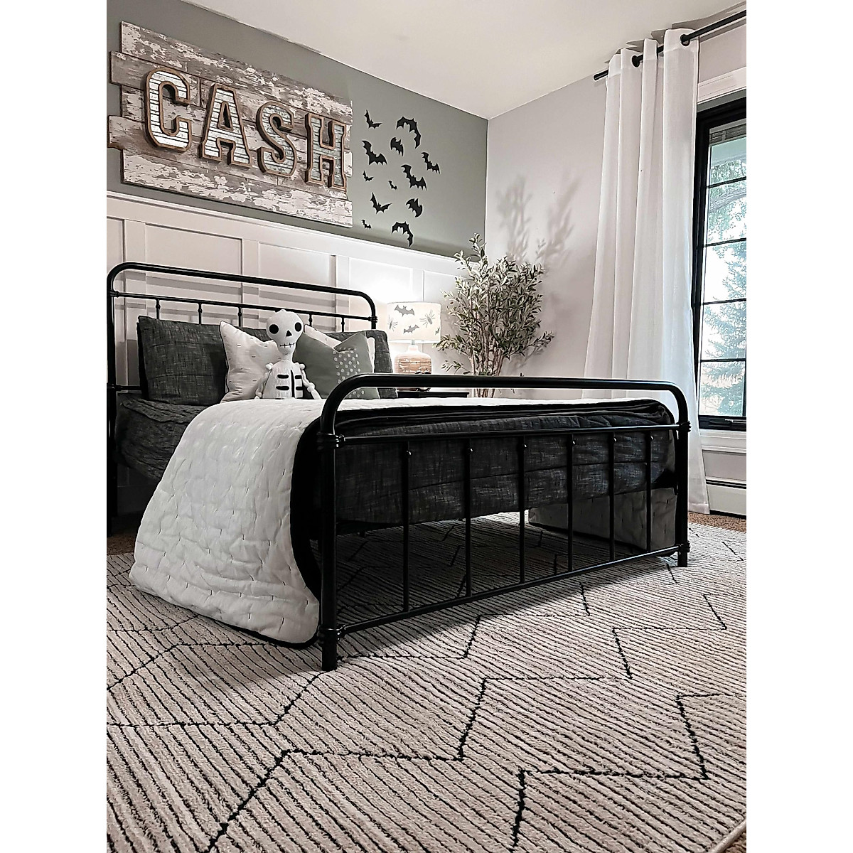 Hauteloom Casablanca Collection Living Room Bedroom Runner Rug - Cozy Moroccan Farmhouse Carpet - Black, Brown, Beige - 2'7" x 7'3"