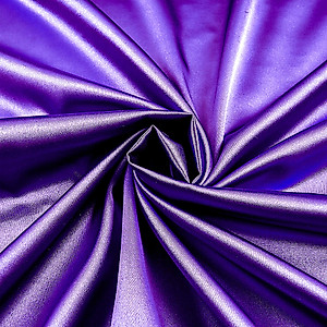 Stretch Charmeuse Satin Purple, Fabric by the Yard