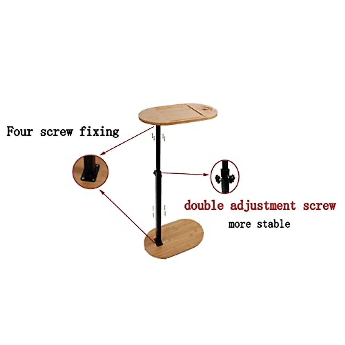 Bamboo Bath Table Tray Table with Adjustable Height,FreestandinBath Caddy Tray for Tub Against Wall,Bathtub Side Table Tub Shelf for Luxury Bath Home Spa Bathtub Accessories and Gift Choice.