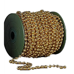 Ltvystore 82Feet/25Meter Roll Gold Pearl String Party Garland Wedding Centerpieces Bridal Bouquet Crafts Decoration