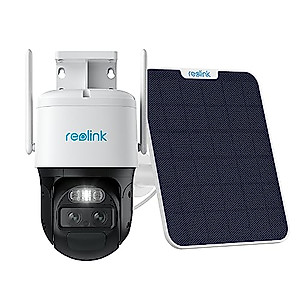 REOLINK TrackMix LTE+SP - 4G Cellular Security Camera Outdoor, No WiFi Needed, 2K PTZ Camera with Auto Tracking, 6X Hybrid Zoom, Wireless Solar Powered, Color Night Vision with Spotlight, AI Detection