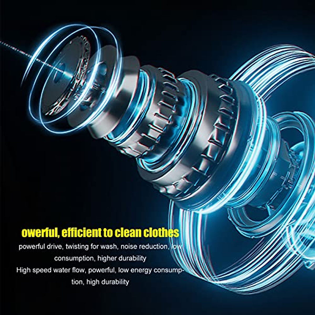 3.8L Mini Washing Machine, Portable USB Powered Smart Timing Laundry Tub with Low Noise, Personal Cleaning Machine Turbine Washers for Socks/Underwear/Bra/Baby Clothes