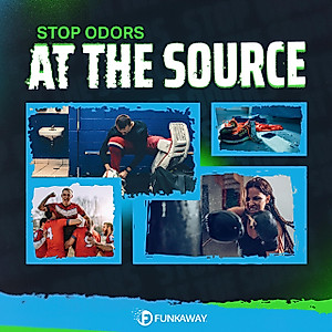 FunkAway Sport Aerosol Spray, 3.4 oz | The Extreme Odor Eliminator | Refresh Shoes and Sports Gear | For Stuff You Can’t Put In The Wash, Black (FASA3.4)