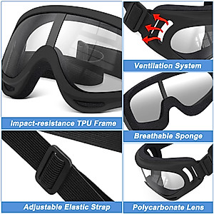 POKONBOY 4 Pack Protective Goggles Safety Glasses Eyewear Compatible with Nerf Guns for Kids Teens Game Battle (4 Colors)