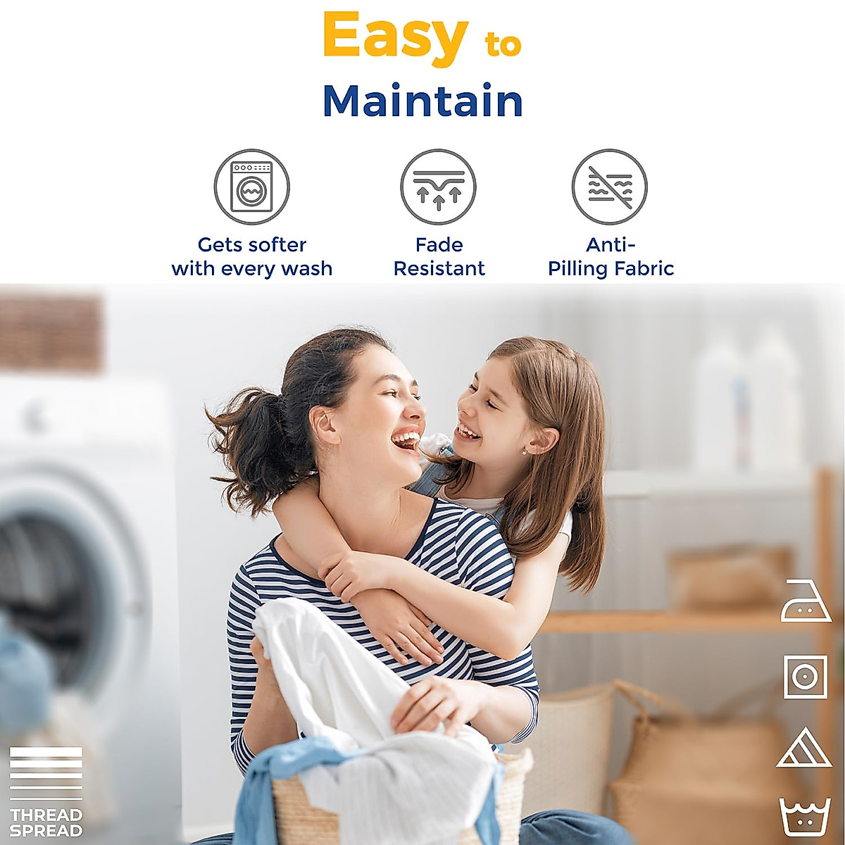 THREAD SPREAD Twin XL Fitted Sheet Only - 100% Egyptian Cotton 600 Thread Count 16" Deep Pocket White Fitted Sheet Twin XL, Soft Cooling Sateen Elastic Bottom Sheet, Fits College Dorm Mattress, Teens