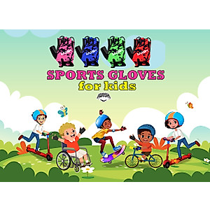 iwish Child Thin Half Finger Outdoor Sports Cycling Bike Gloves Kids Gloves (Pink, Medium)