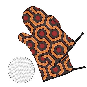 Shining Overlook Oven Mitt and Pan Cover Set, 4 Piece Set for Kitchen Cooking, Baking and Microwave, Kitchen Accessories.