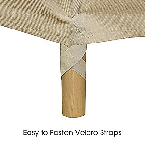 SunPatio Outdoor Bench Cover 80 Inch, Heavy Duty Sofa Cover, Patio Furniture Cover, All Weather Protection, Beige