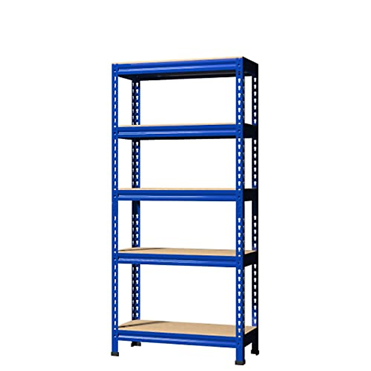 BuxWellBang 5-Shelf Heavy Duty Shelving - Adjustable Garage Storage Shelves, Metal Utility Storage Racks for Warehouse Pantry Basement Kitchen, Utility Shelves,Blue