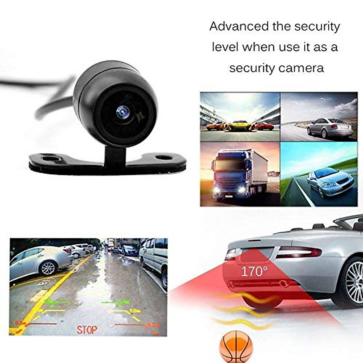 PLGEBR Car Rear View Camera LED Night Vision reversing Camera Parking Monitor CCD Waterproof 170 Degree Night co high-Definition Vision