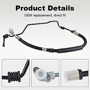 WMPHE Compatible with Power Steering Pressure Hose Assembly Honda Odyssey V6 3.5L 1999 2000 2001 2002 2003 2004, Replace OEM 53713S0XA01 53713S0XA02 3401212
