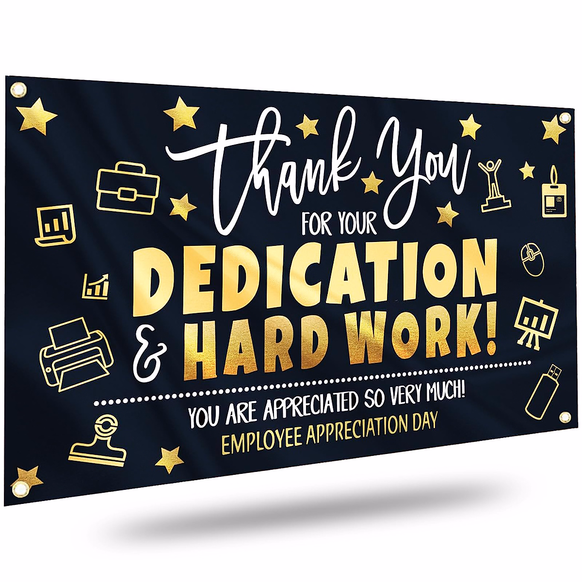 Employee Appreciation Day Banner Backdrop Decorations, We Appreciate You Banner Administrative Professional Day Decorations Background Wall Decor