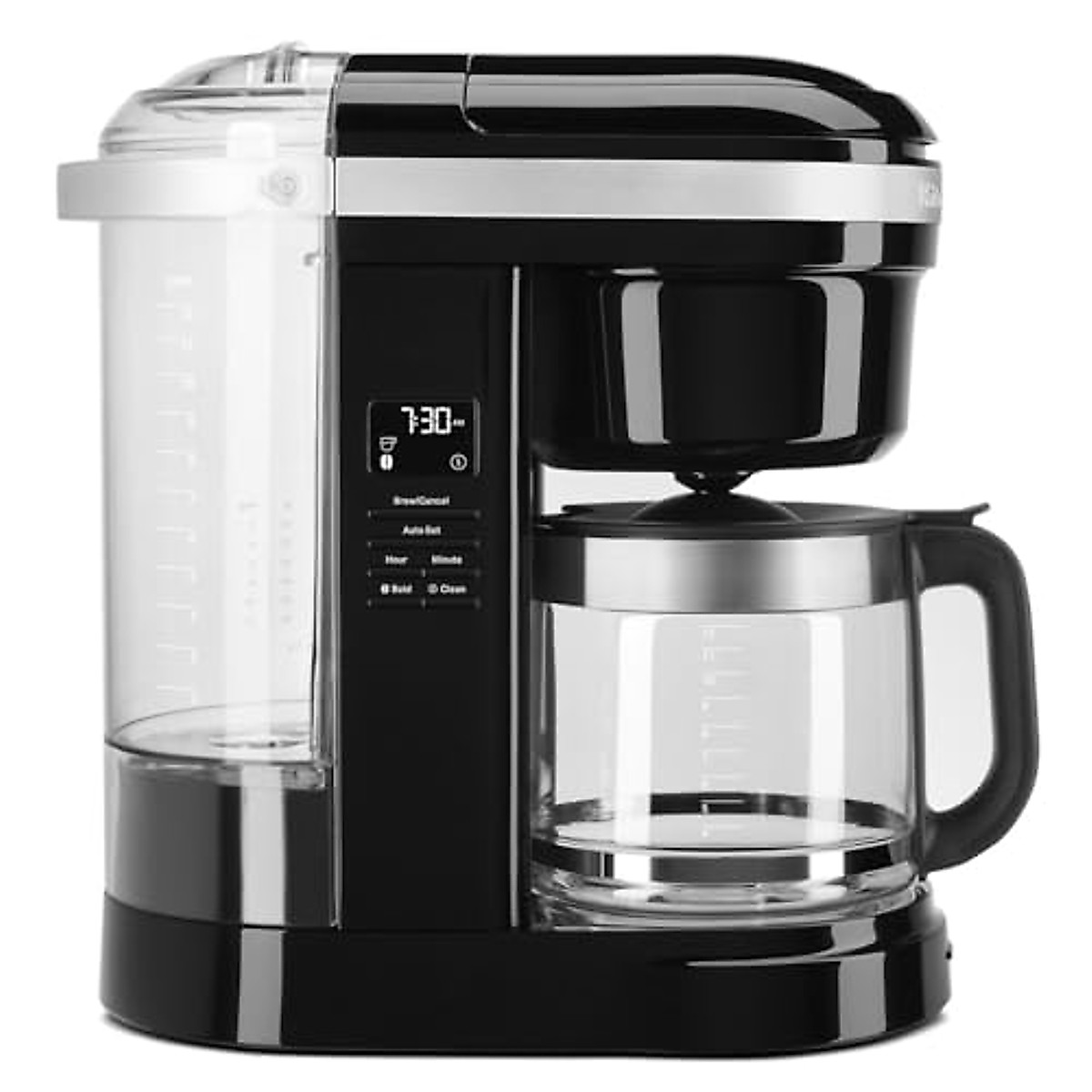 KitchenAid KCM1208OB Drip Spiral Showerhead Coffee Maker, 12 Cup, 7.17"D x 13.4"W x 14.34"H, Onyx Black