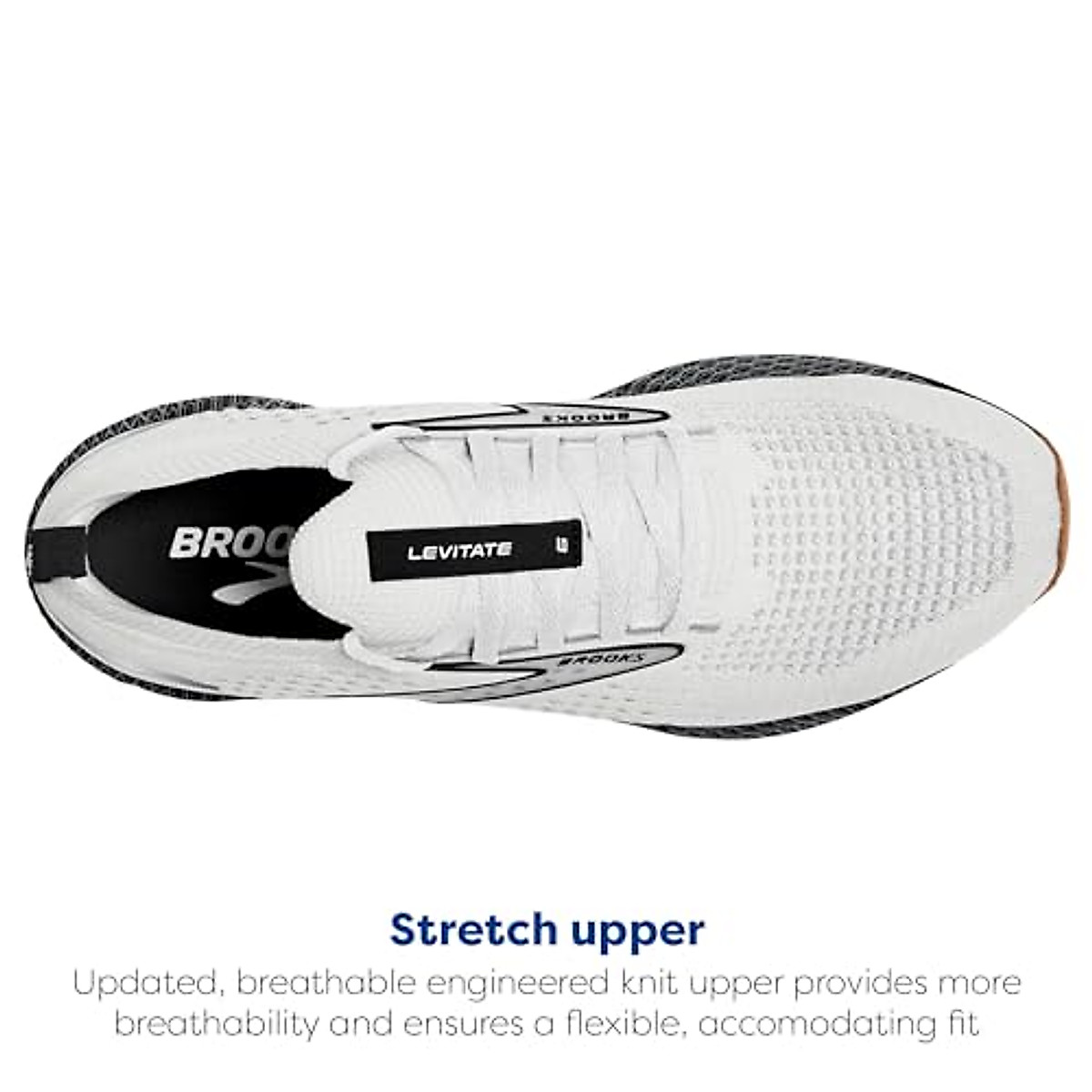 Brooks Men’s Levitate Stealthfit 6 Neutral Running Shoe - White/Black - 11 Medium