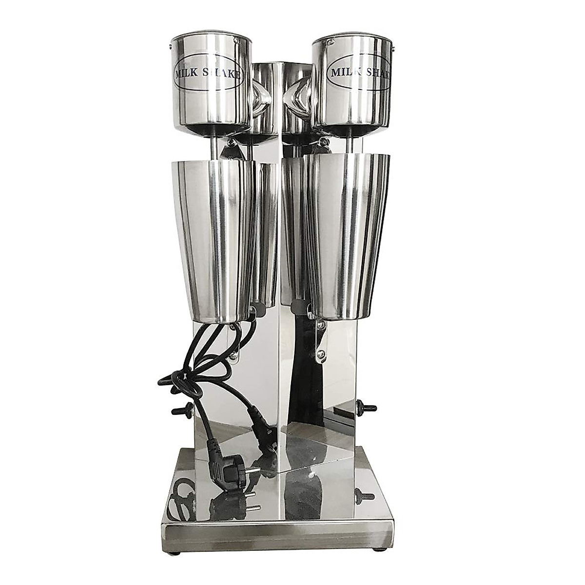 Double Heads Milkshake Maker Machine Commercial Electric Smoothie Blender Stainless Steel, Electric Smoothie Ice Cream Maker for Commercial and Home(180W)