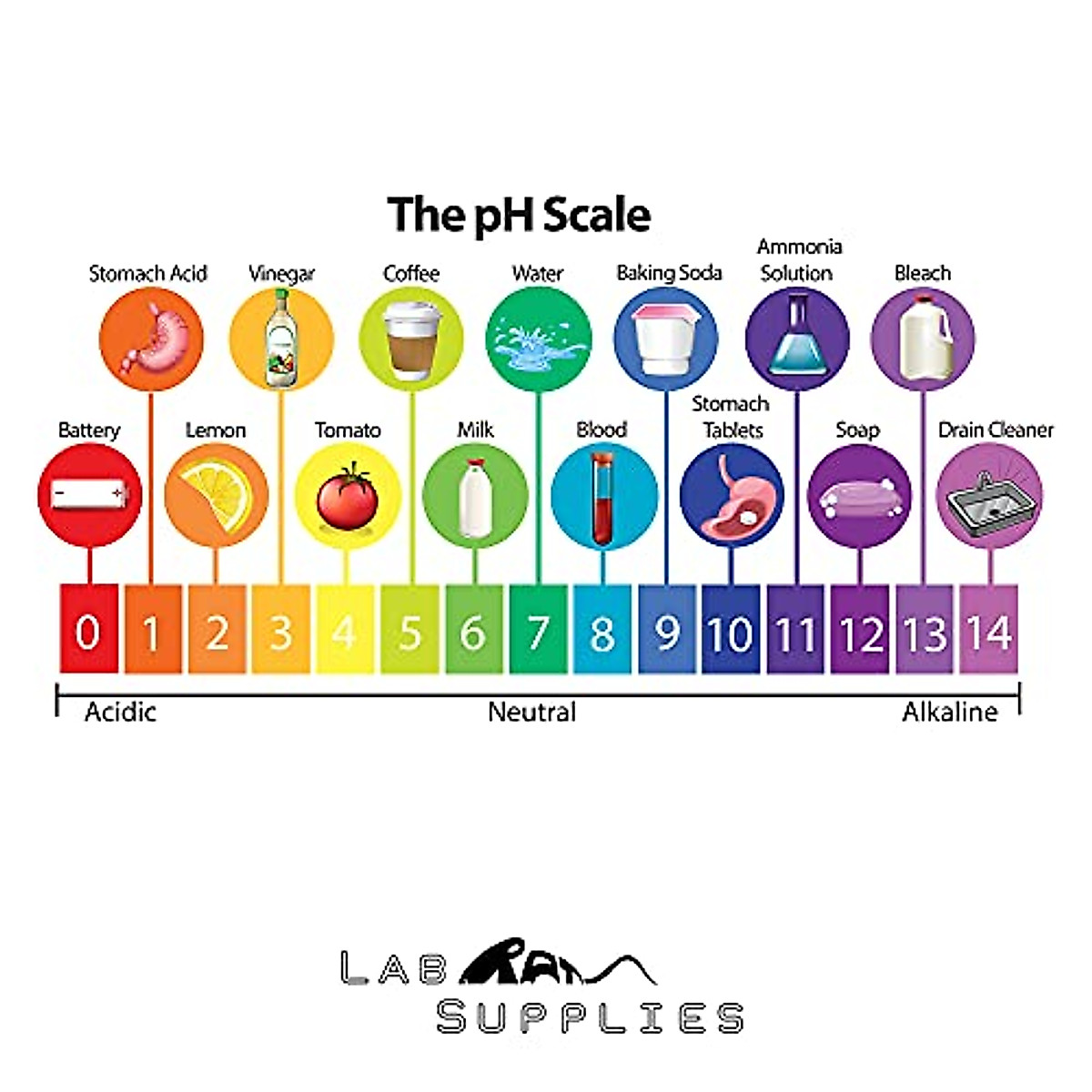 Plastic pH Test Strips, Universal Application (pH 4.5-9.0), 100 Strips | for Urine, Saliva, Aquariums, etc.