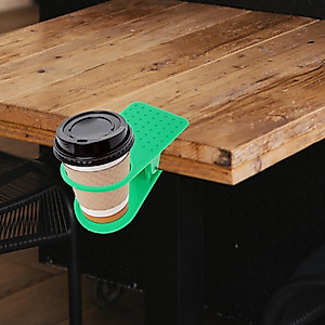 Cabilock 3pcs Drink Holder Clip Bottle Holder Clamp, Portable Table Desk Side Bottle Cup Stand, Teacup Clamp Drinking Water Bottle Coffee Cup Holder with Clip for Home Office