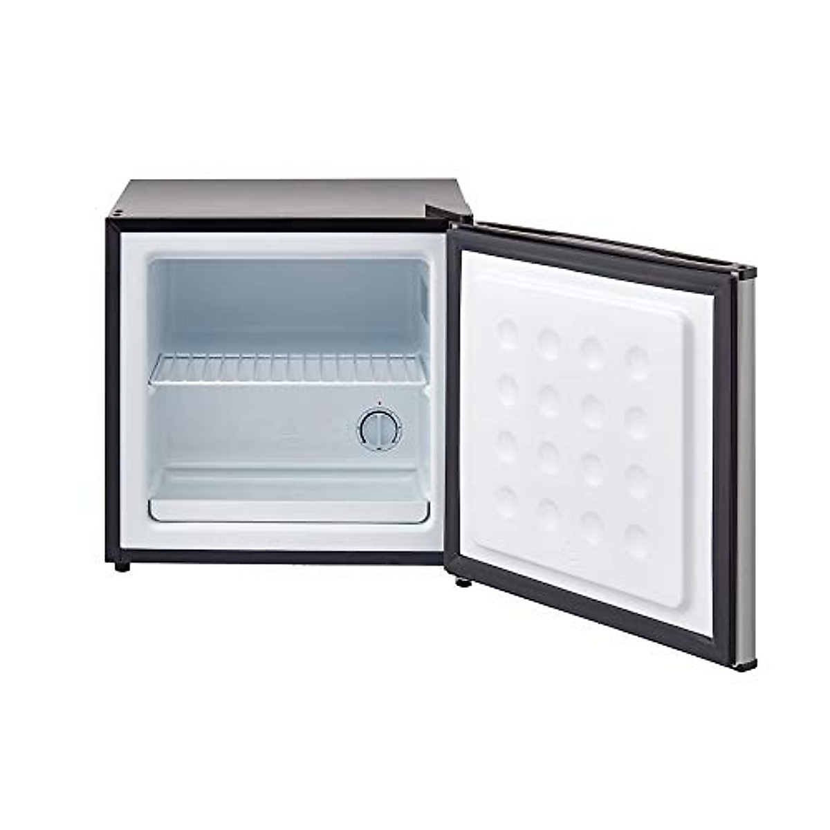 IMPECCA Upright Freezer 1.1 Cubic Feet Energy Star with Reversible Door, Removable Shelves and Adjustable Thermostat - Black