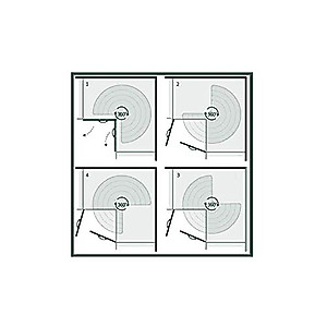 IMEX Kidney Shaped Lazy Susan - Wire Rotating Corner Organizer, Turntable for Cabinet, Chrome (Wire Susan 28” Kidney Shape)