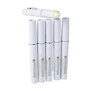 MABIS Reusable Penlights for Medical or Personal Use, White, 6 Count
