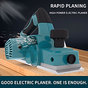 DNTI 5amp Electric Hand wood Planer for Wood 16000rpm Planers Woodworking Tool corded electric Handheld Planers for Wood Chamfer DIY 3-1/4 Inch Cut Width power planer (58215B)