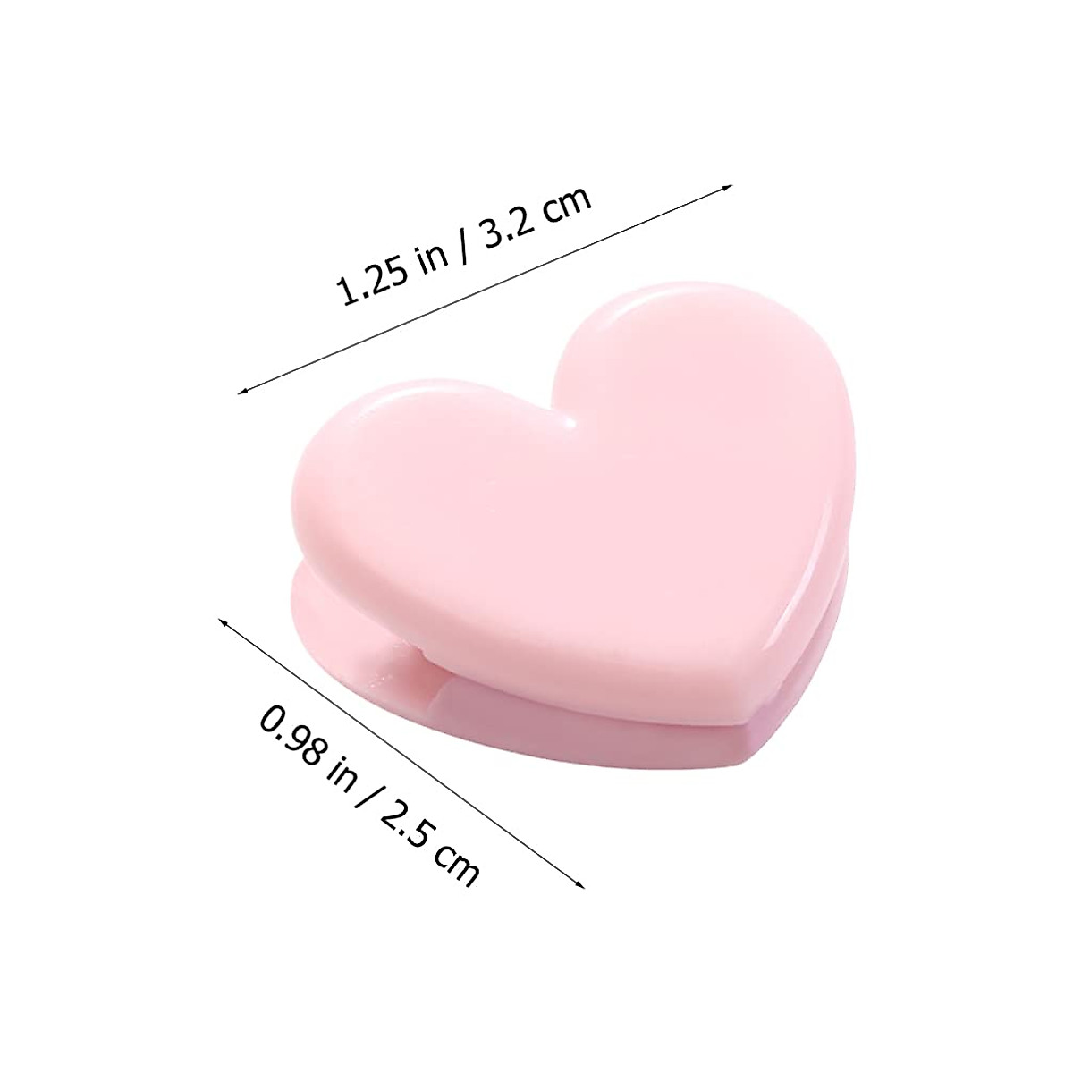 YARNOW 20pcs PlasticBag Clips Heart Shape Chip Bag Sealers Clamps Snack Coffee Potato Storage Sealing Slap Photo Picture Paper Holder for Kitchen Office, Pink, 3.2X2.5X1CM (TWGQRPH1017UYH103K0)