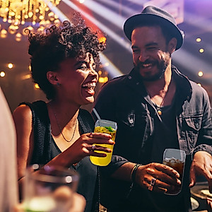 Kxuhivc 1 Pack Glass Cup, 16oz Drinking Glass with Bamboo Lid and Straw, Beer Glass Tumbler for Mojito Soda Smoothies Whiskey Iced Coffee Cocktail Tea Juice