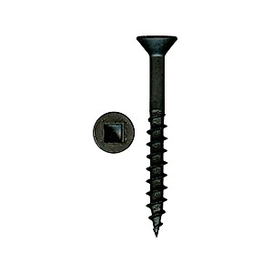 8 x 2 HighPoint XT Square Drive WW Screws, Flat Head, Black Oxide, 100 pc