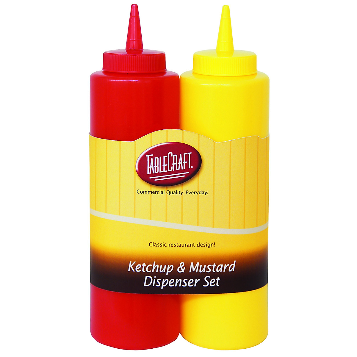 TableCraft Nostalgia 2-Piece Ketchup and Mustard Dispenser Set, 12-Ounce