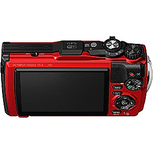 Olympus Tough TG-6 Waterproof Camera (Red) - Top KnotchBundle + Sandisk 128GB Ultra Memory Card + Padded Case + Flex Tripod + Photo Software Suite + More