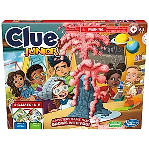 Clue Junior Board Game | 2-Sided Gameboard, 2 Games in 1 | 2 to 6 Players | Mystery Games for Kids | Back to School Gifts | Classroom Preschool Games | Ages 4+