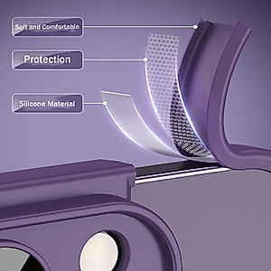 Losin Compatible with iPhone 14 Pro Max Case Borderless Design Camera Lens Protection Thin Lightweight Soft Silicone Frameless Case Shockproof Bumper Cover for iPhone 14 Pro Max 6.7 inch, Purple