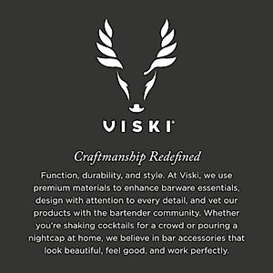 Viski Silver Cocktail Picks, Set of 6 Stainless Steel Drink Picks, Barware Accessories, 4.25″