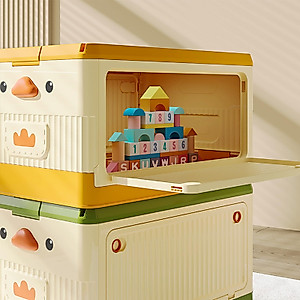 Plastic Storage Box with Building Baseplate Lid and Removable, Stackable Storage Box for Building LEGO Block, Storage Clear Storage Container for Organizing Bead, Tool, Sewing