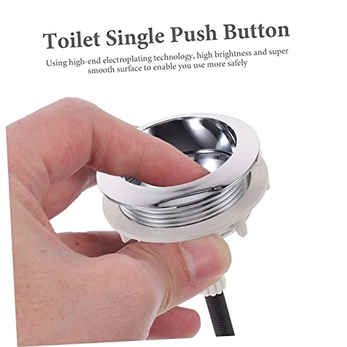 DOITOOL Toilet Button Old Fashioned Kit Water Tank Push Button Toilet Water Valve Button Single Toilet Water Tank Button Single Toilet Button Single Push Button Silver To Pump Water Abs