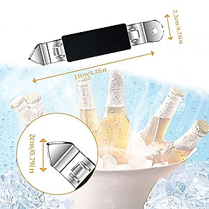 Hand Held Bottle Opener With Magnet,Magnetic Bottle Openers,Stainless Steel Flat Bottle Opener For Refrigerator,Portable Can Opener,Can Tapper,Unique Beer Bottle Opener for Kitchen,Home,Bar(2)