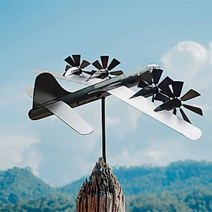 HAIHUANG Pure Handmade Creative Spraying B-29 Metal Aircraft Wind Trimmer, Wind and Move, Home Garden Decoration Preferred 11.8x12.9x3.2 B-2911 0