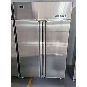 Aceland ARF-48B Reach-in Double door COMBO Refrigerator & Freezer 36 Cu. Ft. for Restaurant, Bar, Shop, Residential(Commercial Kitchen Equipment), Silver