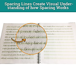 Channie’s Handwriting Improvement Spiral Notebook, Stylish Visual Writing & Printing Aid for Elementary School Students and Special Needs Kids & Teens, 120 Pages, Thick Paper, Size 10.5" x 9.5"