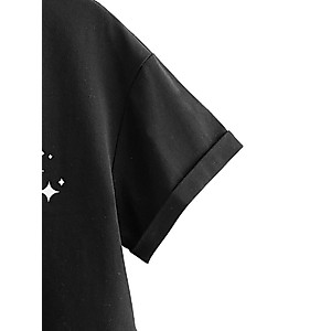 SOLY HUX Girl's Summer Letter Graphic Print Crop Tops Casual Short Sleeve T Shirt Tee Black 11-12Y