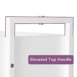 Salon Trolley Cart for Beauty SPA, Wooden Rolling Storage Station, White Mobile Utility Cabinet with 2 Drawers 1 Lockable, Medical Esthetic Supply Holder for Massage Tattoo Facials