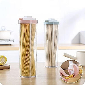 AARPIK Kitchen Storage boxCreative Storage jar Sealed Storage Noodle Kitchen Hanging Noodle Storage Box Round Pasta Storage Bucket Blue