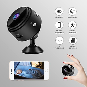 SCTEWELL Mini Camera WiFi Small Cameras Full 1080P HD IP Camera Wireless Recorder Security Remote Control Surveillance Night Vision Mobile Detection Home Security System