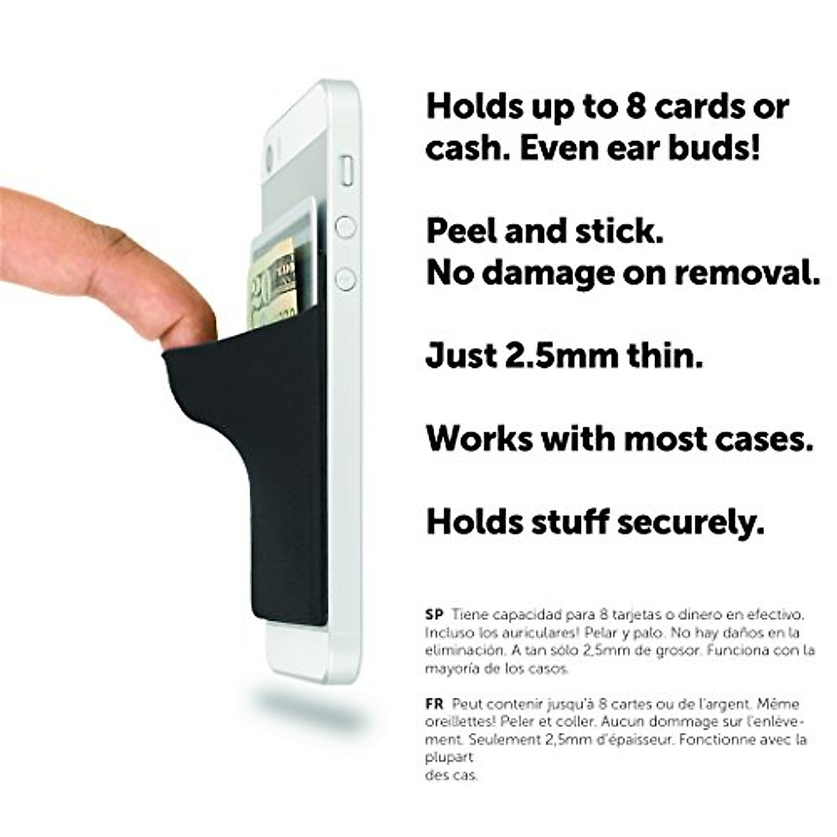 CardNinja Ultra-slim Self Adhesive Credit Card Wallet for Smartphones, Gold