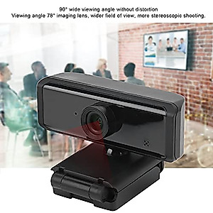 Computer Webcam 1920x1080P with Flexible Base Cover for Video Call Conference